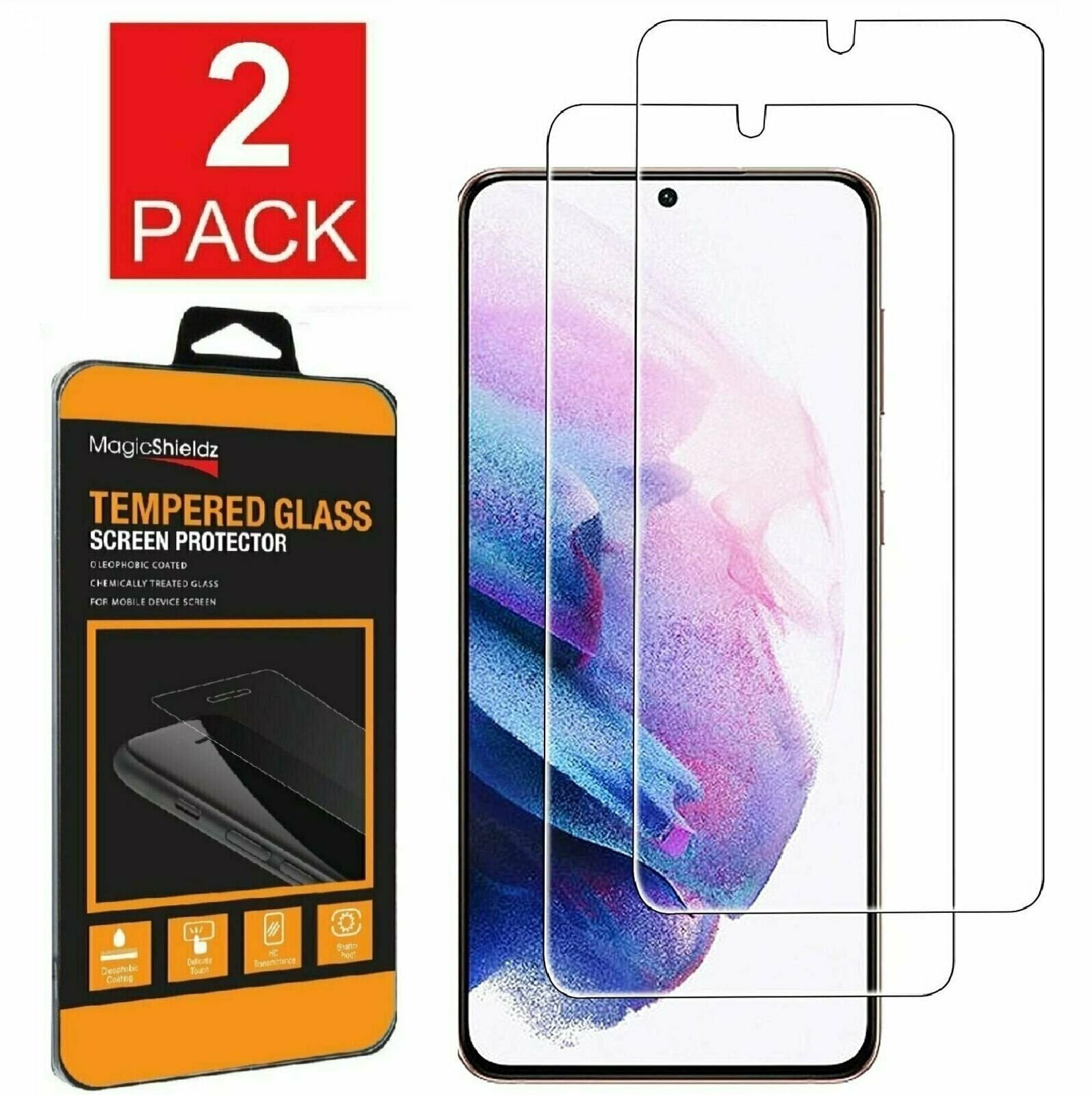2pc For Samsung Galaxy S21 Tempered Glass Screen Protector - Walmart.com