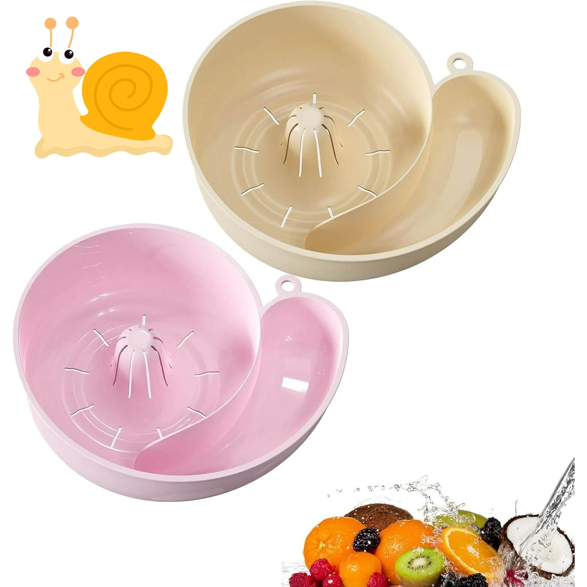 2pc-Fruit And Vegetable Washer,Cute Snail-Shaped Automatic Fruit ...