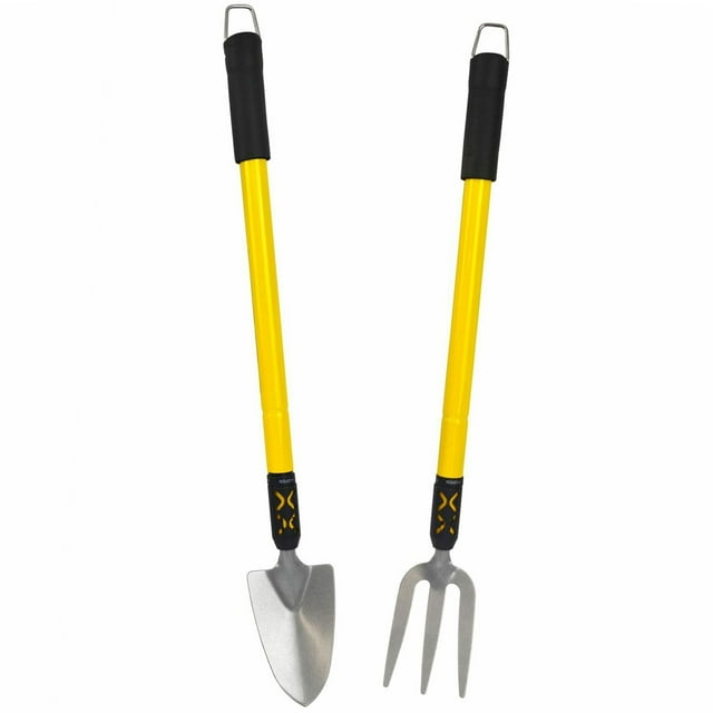 2pc Garden Fork & Spade / Shovel Telescopic Extendable 25” - 37 ...