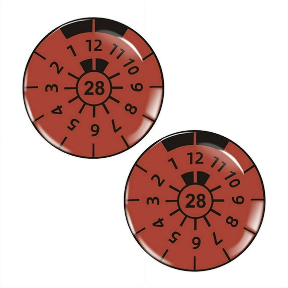 2pc Gel Domes License Plate Inspection Stickers Accuracy Cut Decals ...