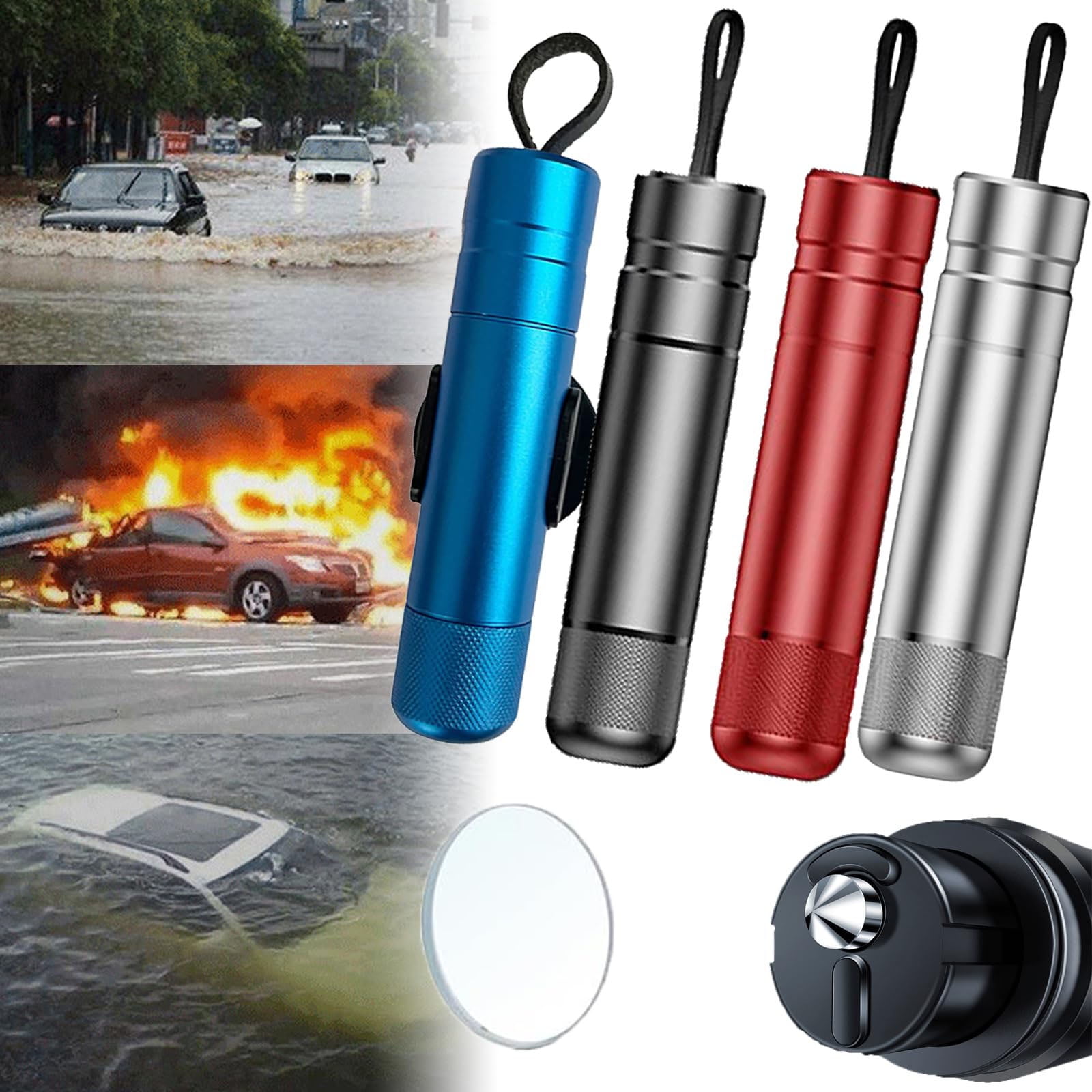 2pc Glass Breaker, Window Breaker Seatbelt Cutter Car Escape Tool ...