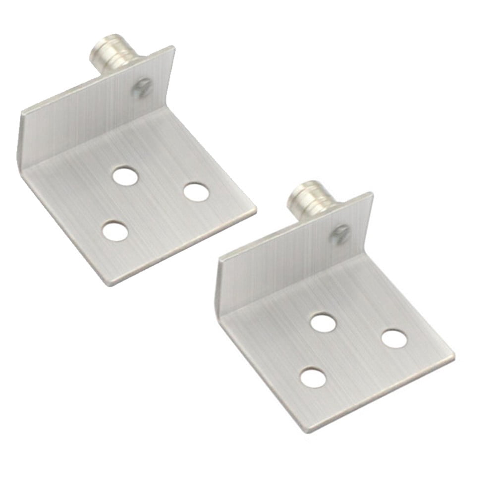 2pc Glass Door Pivot Hinges 110º for Cabinet Inset Door Chrome ...