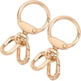 2pc Gold 2.3" Double-Opening Keychain Clips, Swivel Spring Snap Hooks ...