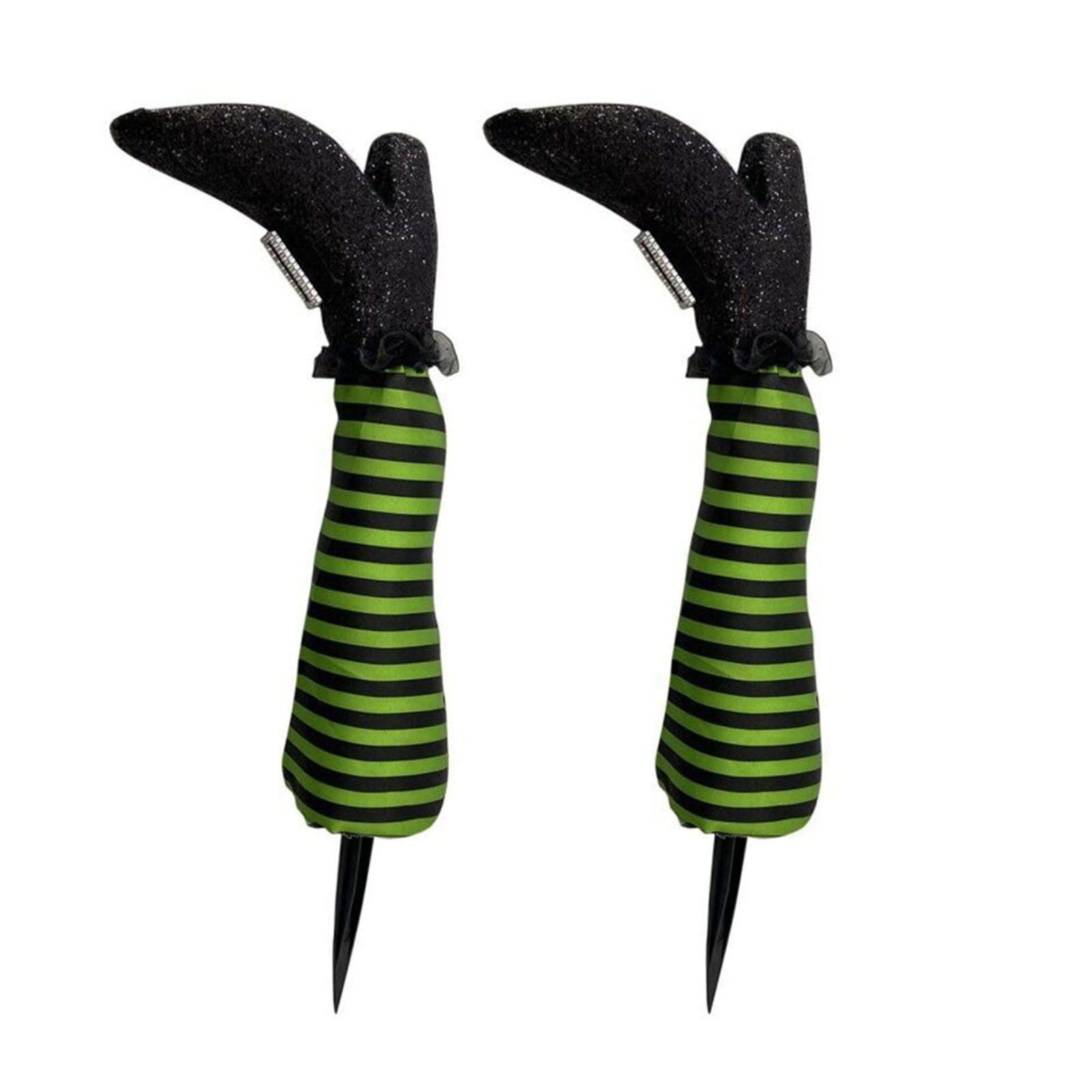 2pc Halloween Evil Witch Legs Prosthetic Ornament Outdoor Yard Garden ...