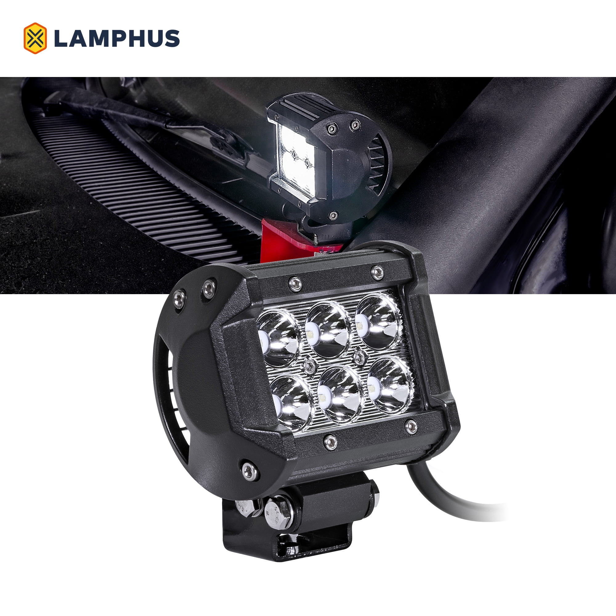 2pc LAMPHUS CRUIZER 4" 18W LED Spotlight [30 Degree Spread] [Spot/Fog ...