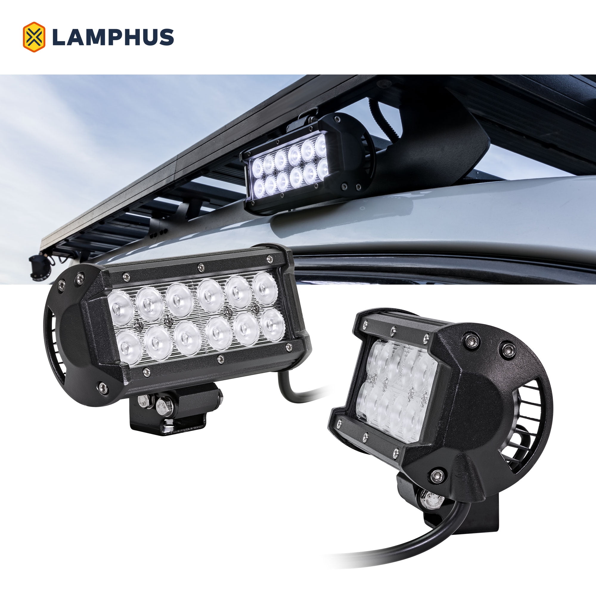 2pc LAMPHUS CRUIZER 6.5" 36W LED Flood Light [60 Degree Spread ...