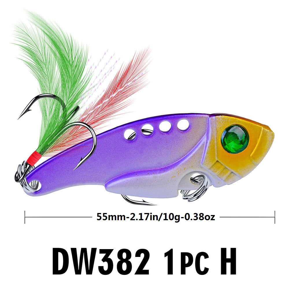 2pc Lifelike Rooster Tail Spoon Wobble Fishing Lure With Jig Hook ...
