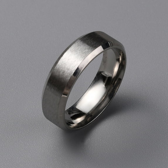 2pc Matte Style 304 Stainless Steel Wide Band Finger Rings for Women ...