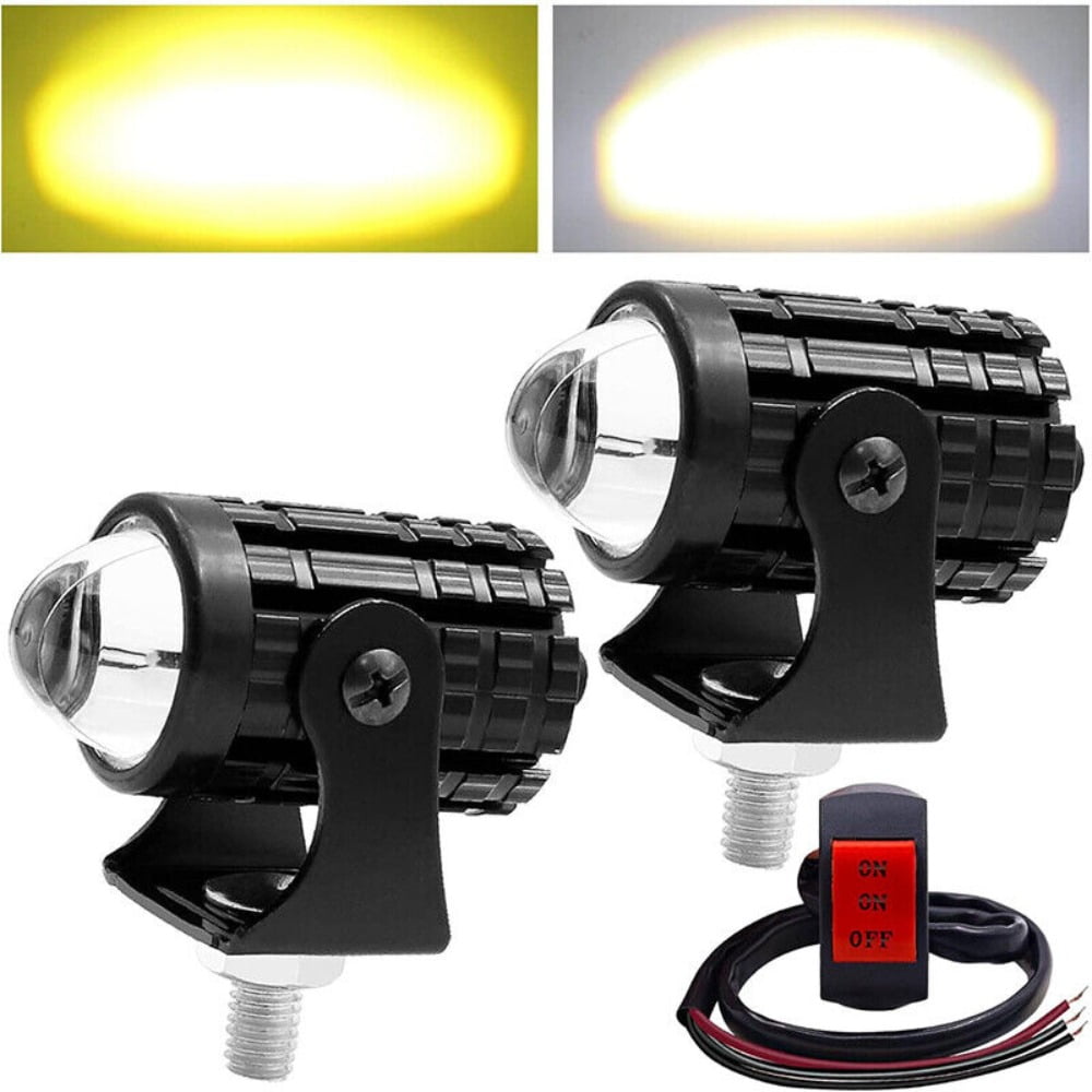 2pc Motorcycle Fog Light LED Headlight Driving Spot Work Lamp with ...