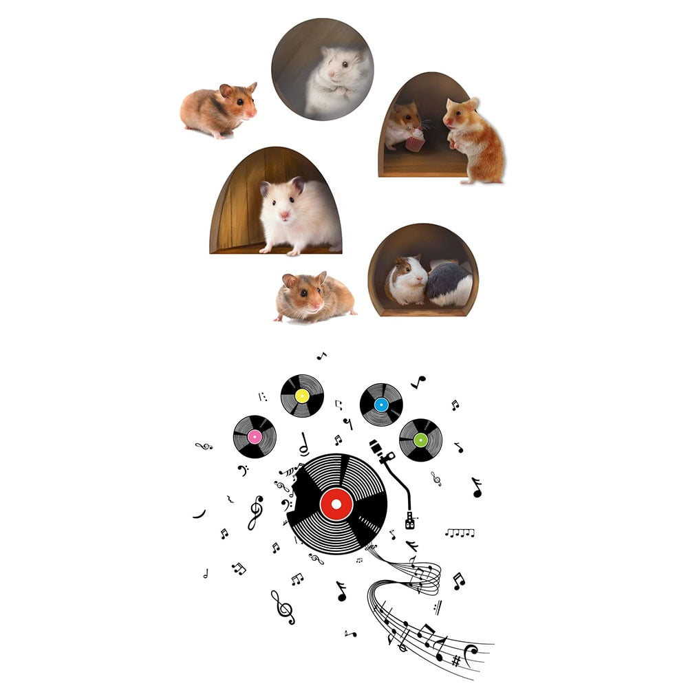 2pc Musical Note Wall Stickers Creative Removable Wall Decals Music ...