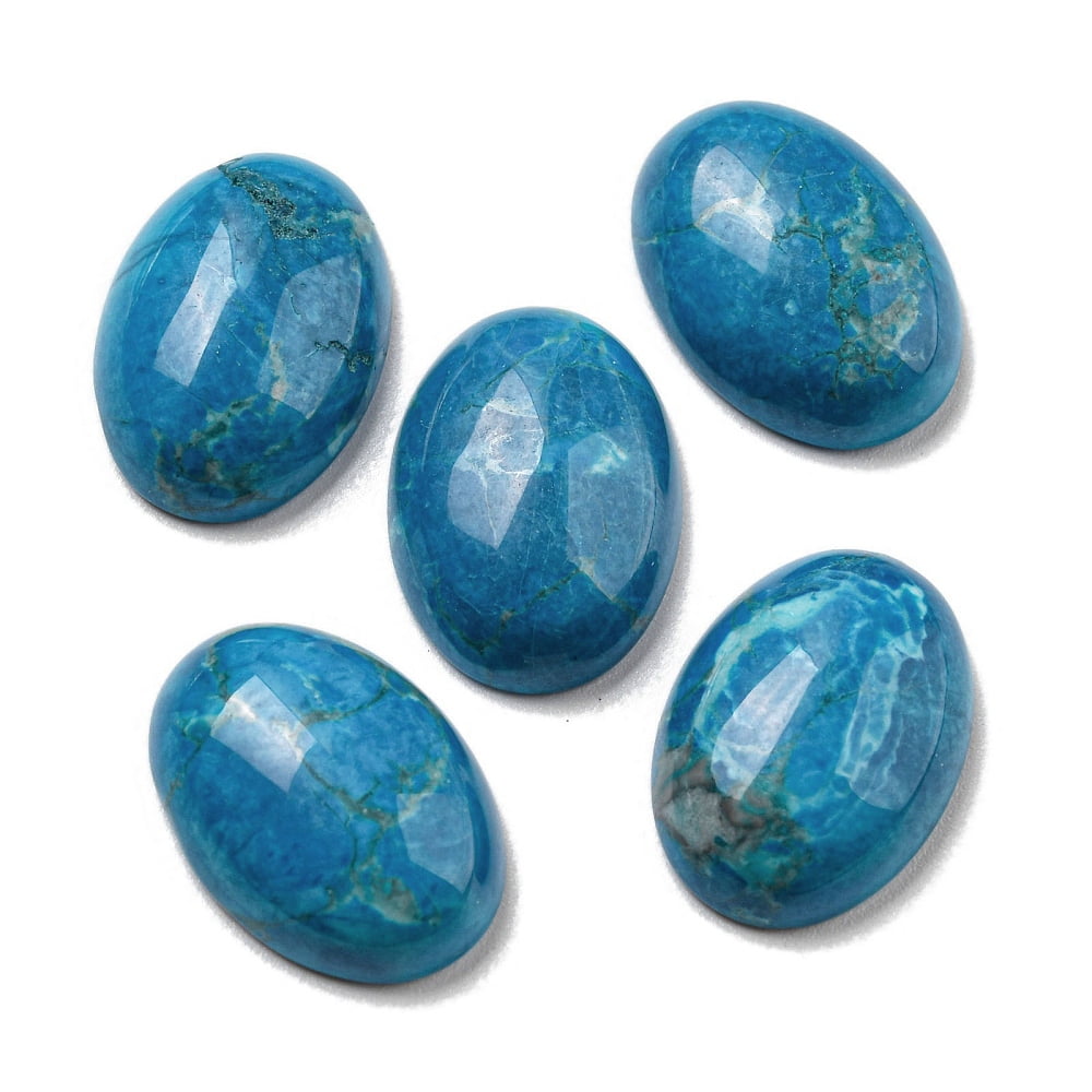 2pc Natural Howlite Cabochons Oval Dyed 18x13x5~5.5mm - Walmart.com