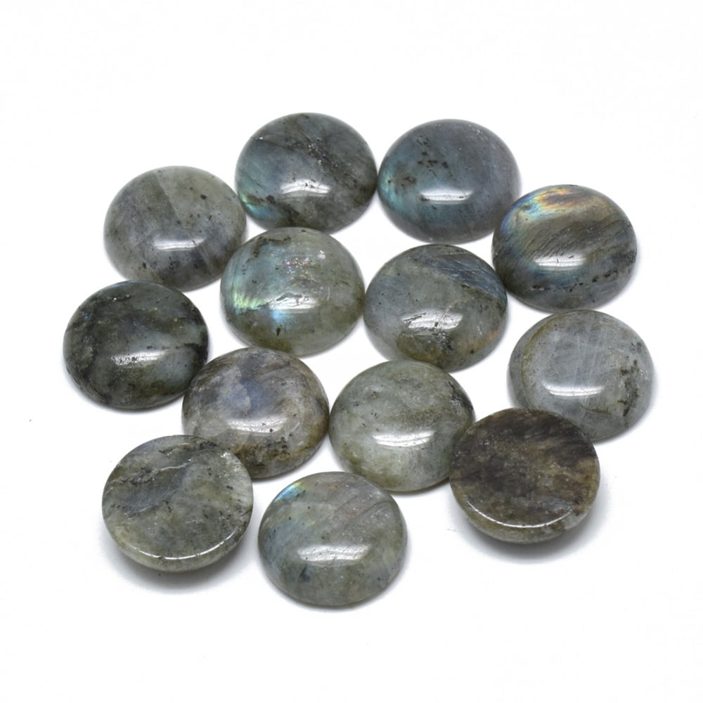 2pc Natural Labradorite Cabochons Half Round 20x6mm - Walmart.com