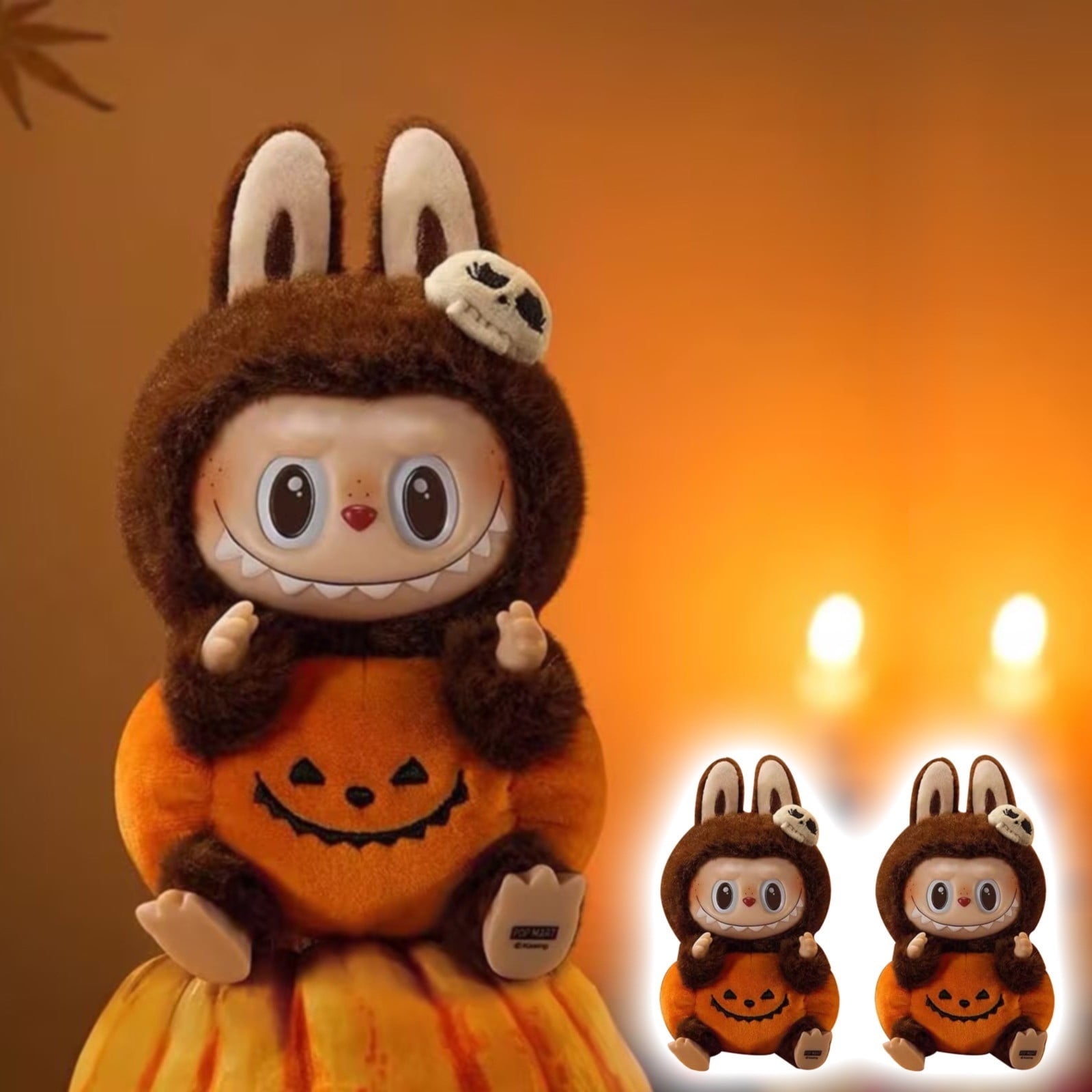2pc New POP MART Labubu Halloween Party Series Sitting Pumpkin Vinyl ...