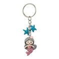 2pc Opaque Resin Pendant Keychain with Starfish Turquoise and Iron ...