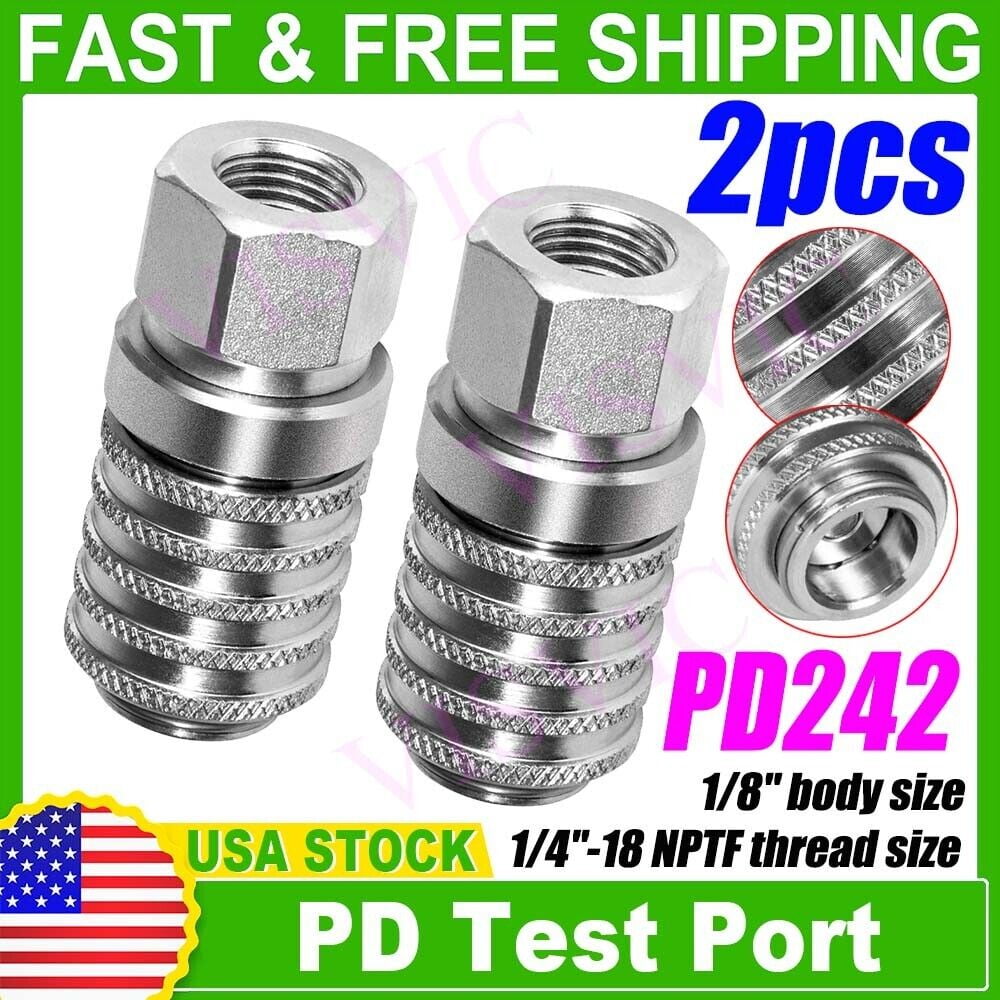 2pc PD242 Series Test Port and Diagnostic Equipment Quick Coupler ...
