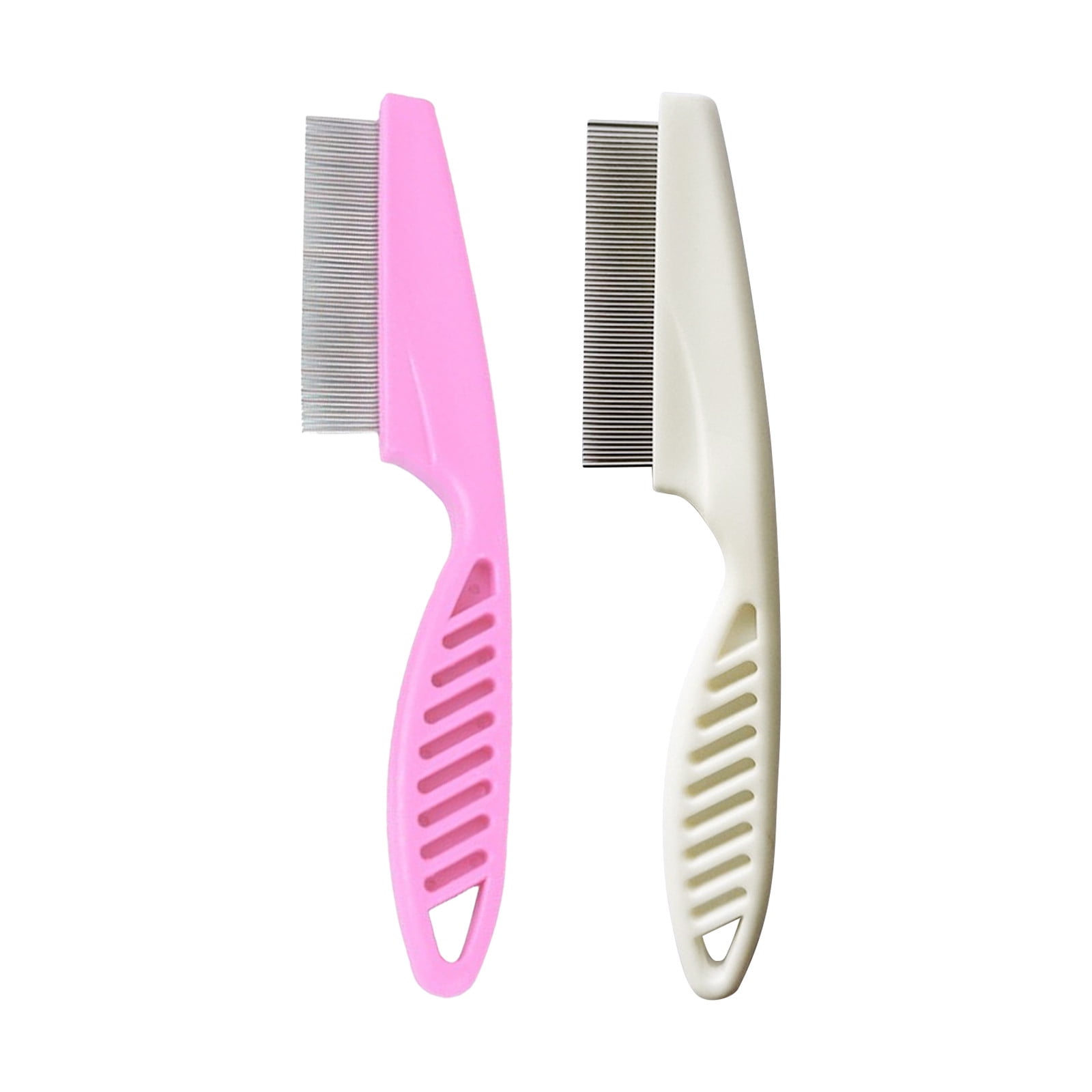 2pc Pet Hair Grooming Comb Flea Shedding Brush Puppy Dog Stainless Comb ...