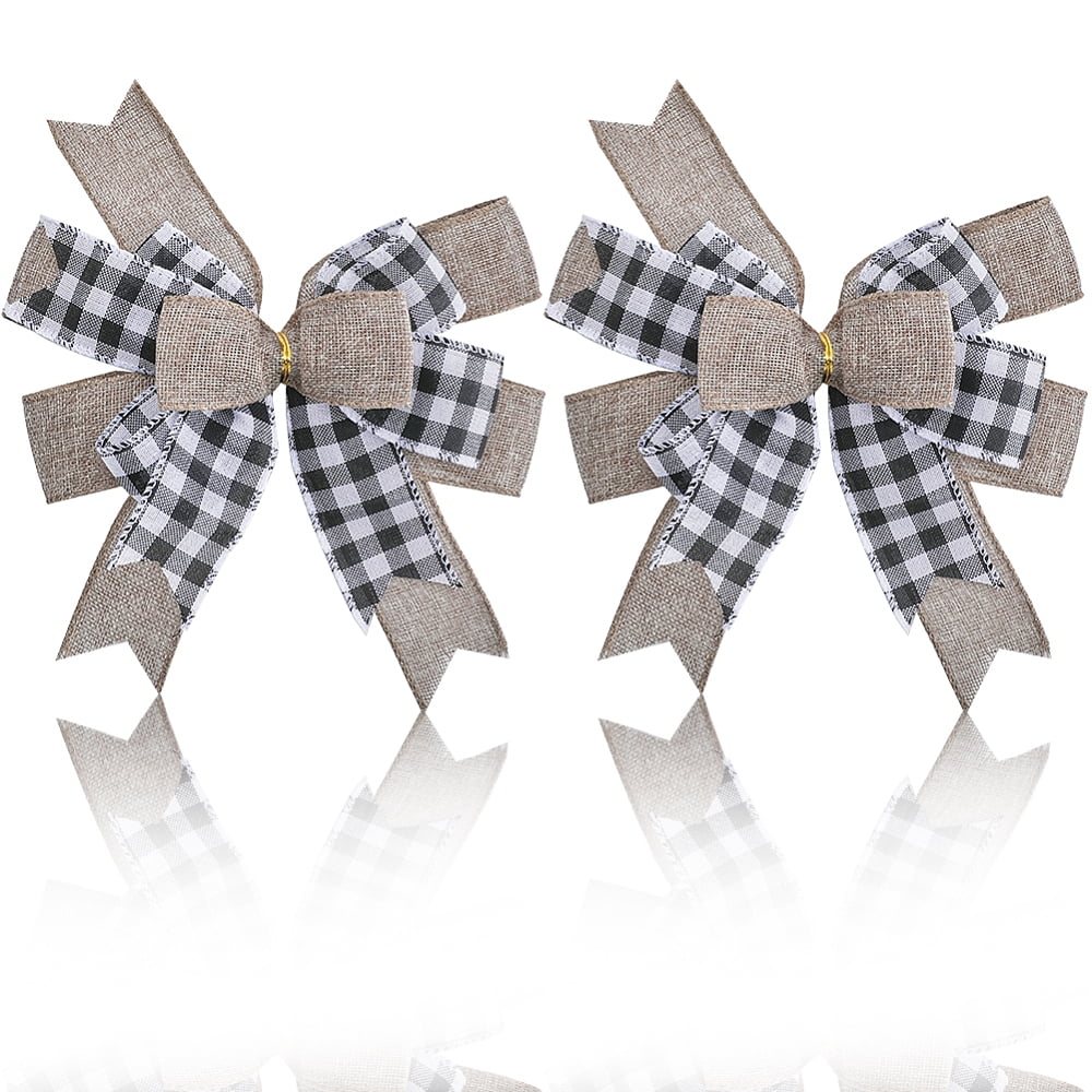 2pc Polyester Big Bowknot with Twist Tie for Party Decoration Tan ...
