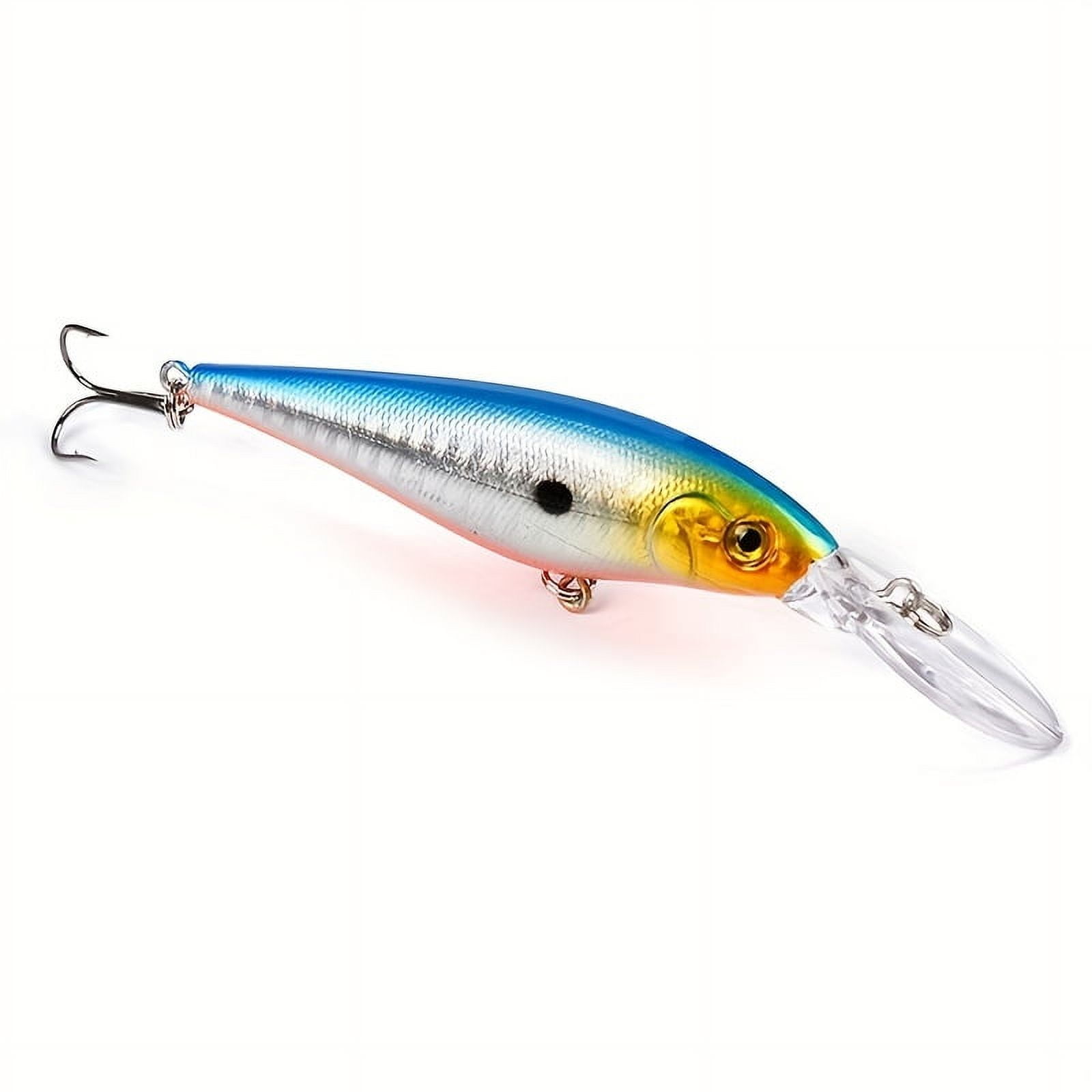 2pc Premium Floating Minnow Fishing Lure - Realistic Green & Yellow ...