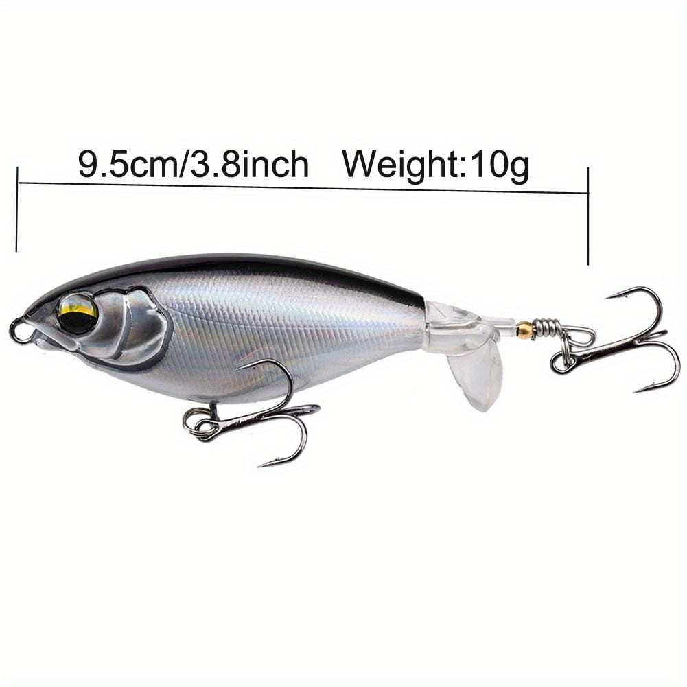 2pc Premium Topwater Fishing Lure with Propeller Tail & Rust-Proof ...