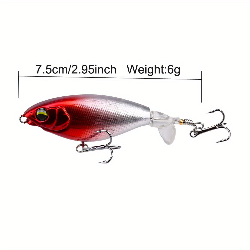 2pc Premium Topwater Fishing Lure with Propeller Tail & Rust-Proof ...
