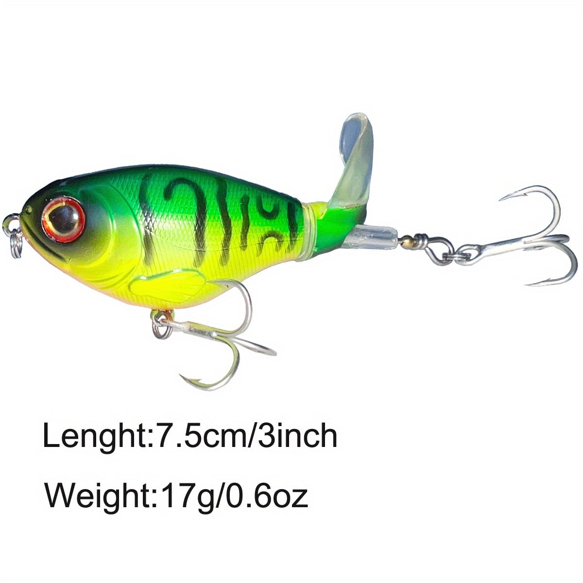 2pc Premium Topwater Fishing Lure with Propeller Tail & Rust-Proof ...