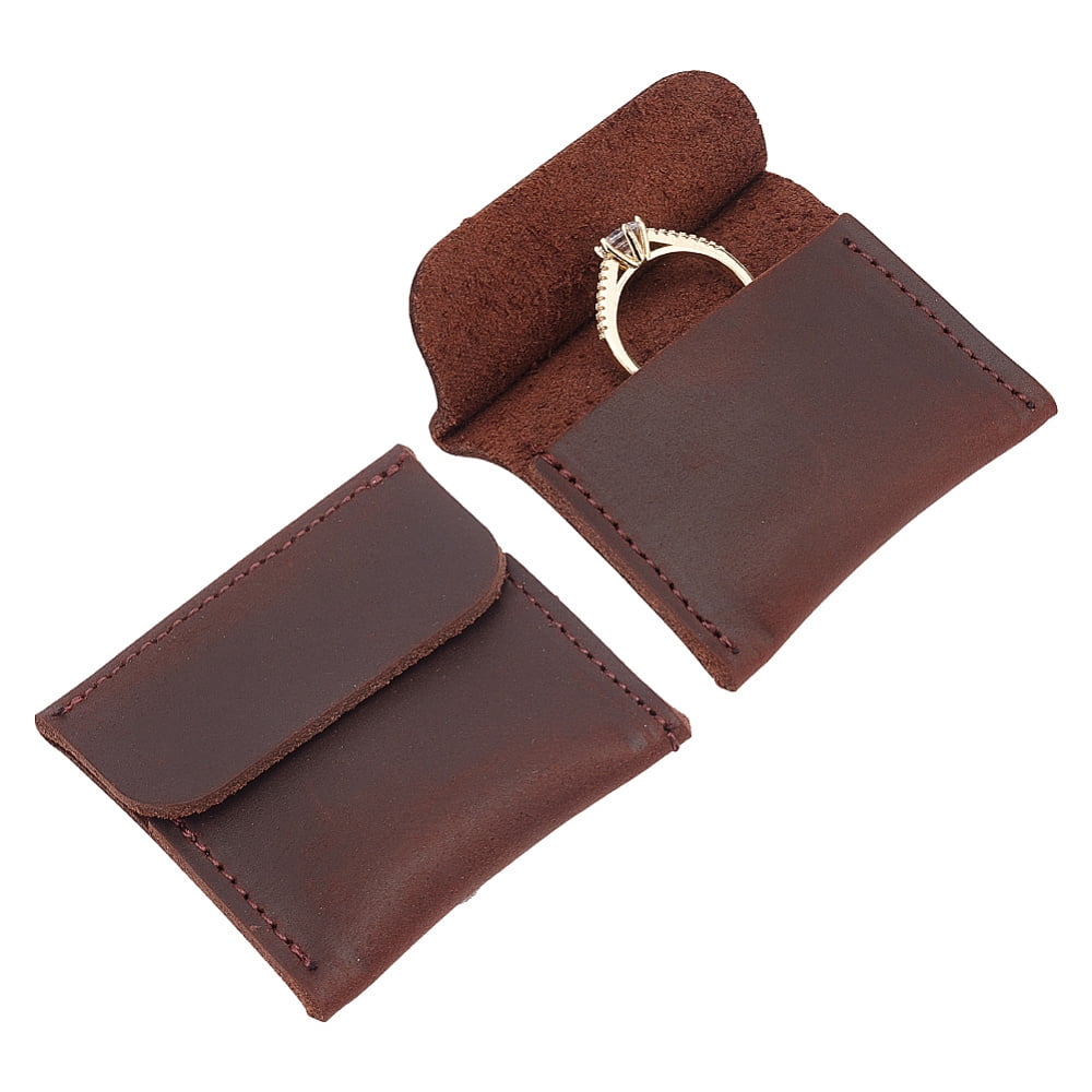2pc Rectangle PU Leather Ring Bags Jewelry Storage Pouches for Ring ...