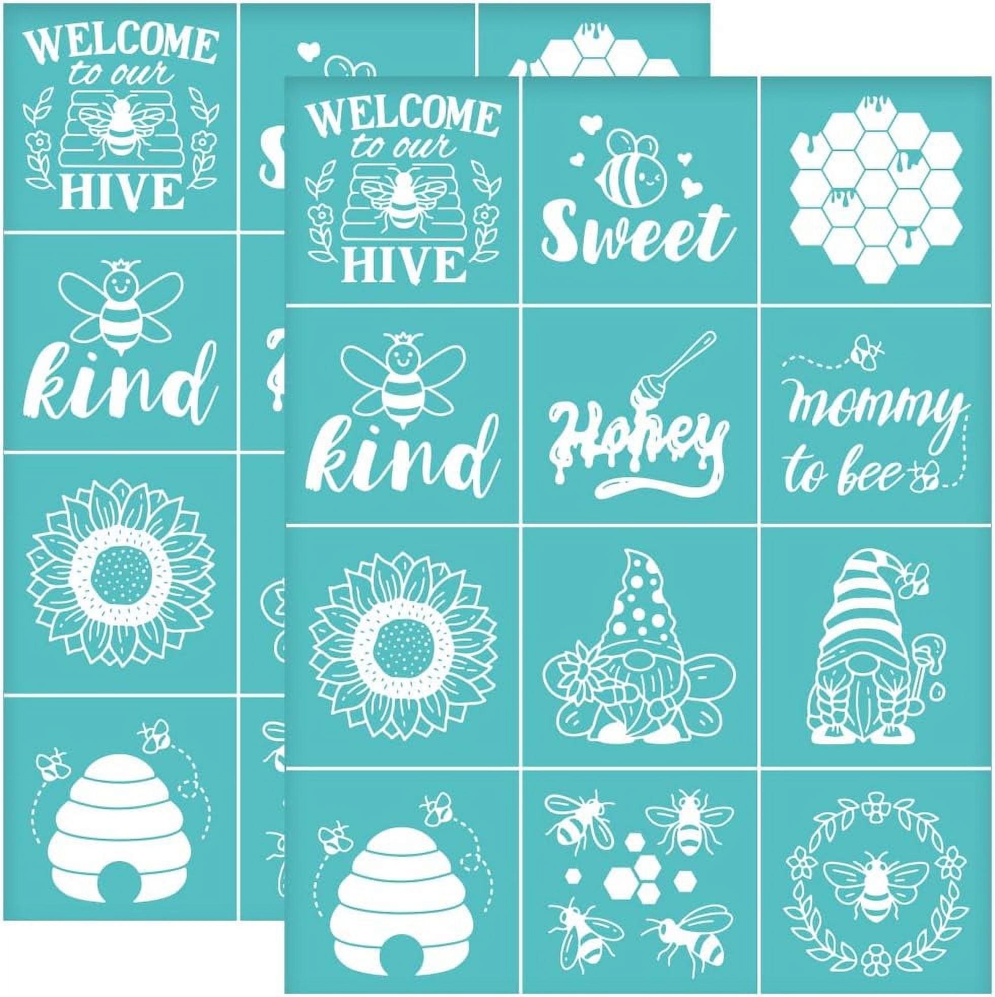 2pc Self-Adhesive Silk Screen Printing Stencil for Painting on Wood ...