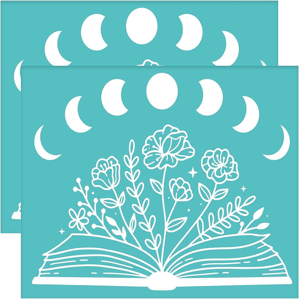 2pc Self-Adhesive Silk Screen Printing Stencil for Painting on Wood DIY ...