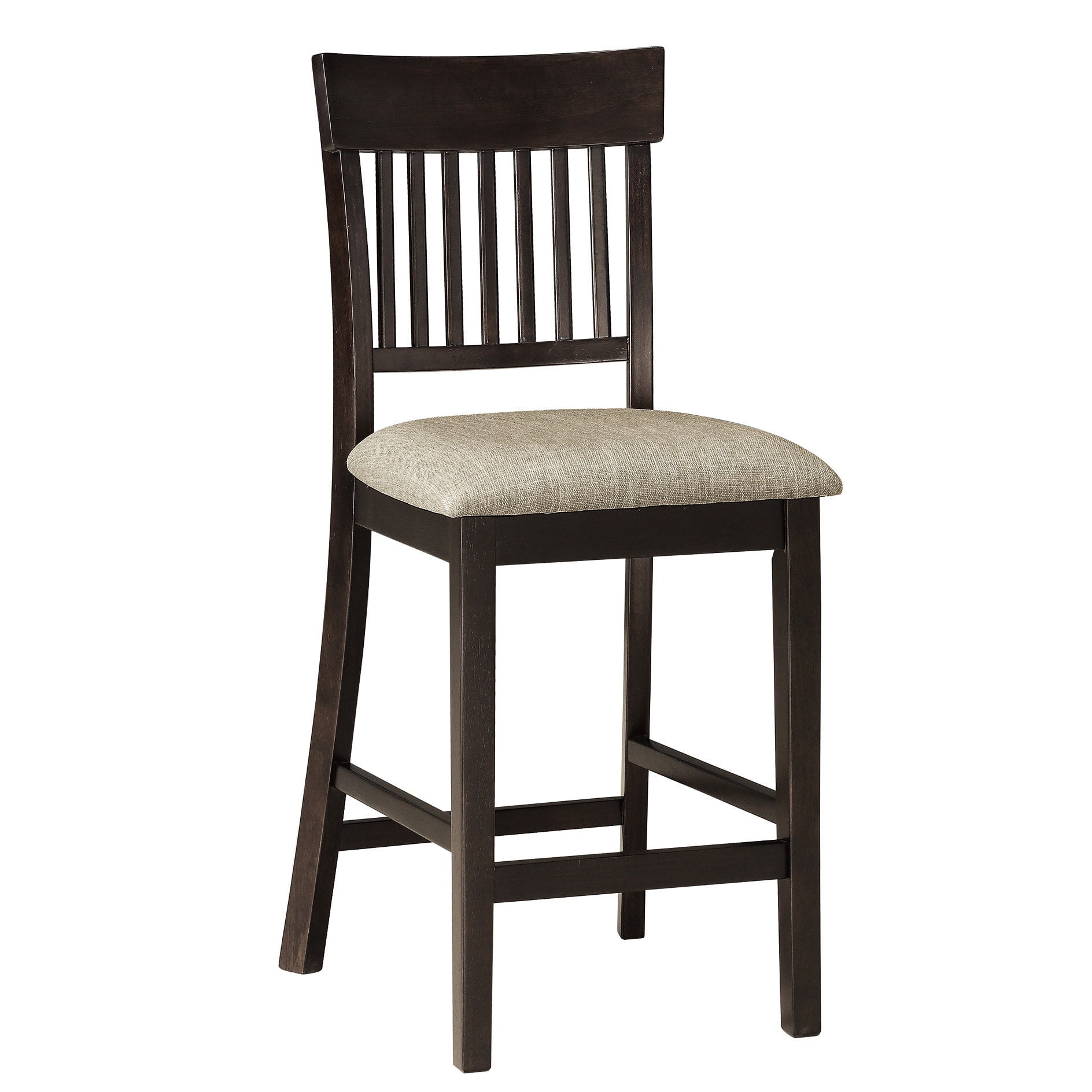 2pc Set of Dining Chairs | Vertical Slat-Back Design for Dining | Dark ...