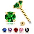 2pc Small Stud Flatback Earrings for Women,Dainty Flat Screw Back ...