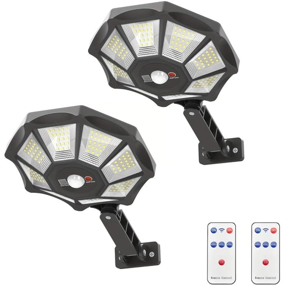 2pc Solar Flood Lights Outdoor, IP65 Waterproof Solar Street Lights ...