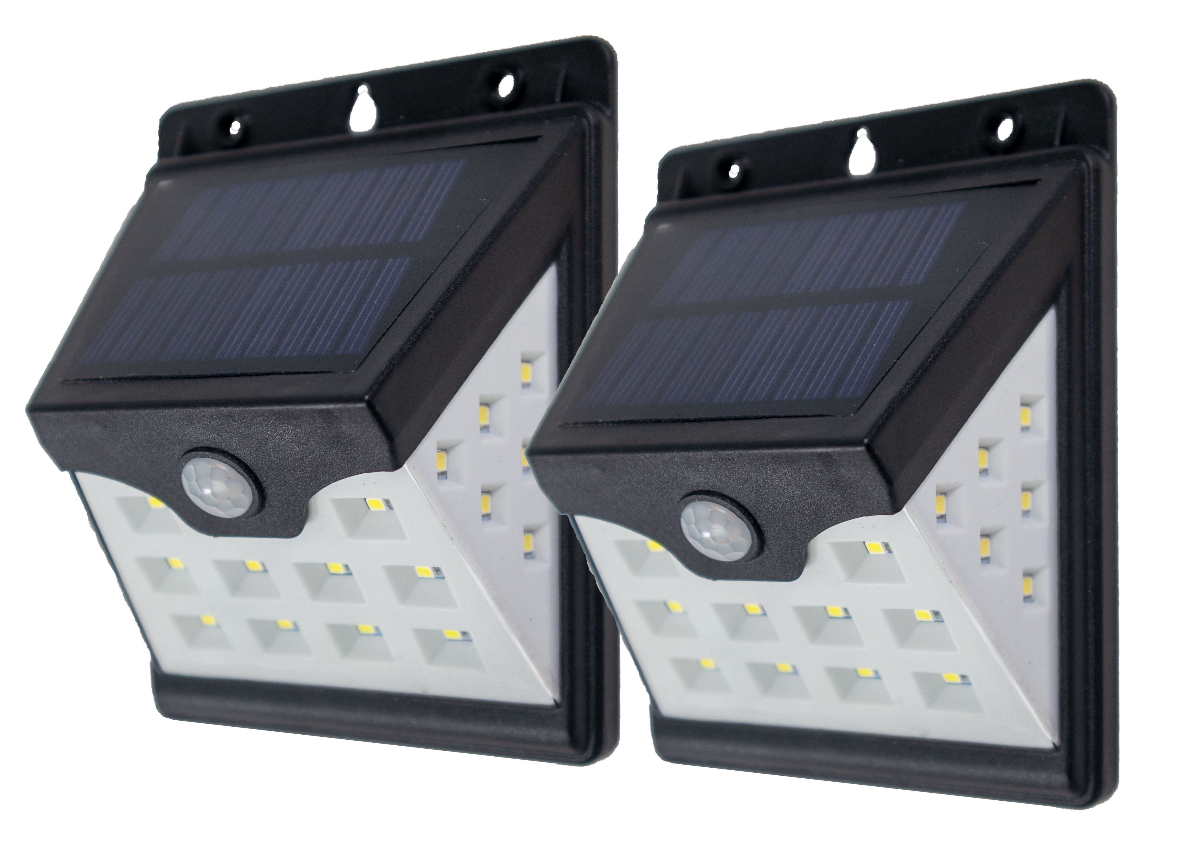 2pc - Solar Powered 22 LED Motion Security Lights - Wireless Waterproof ...