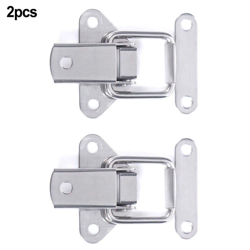 2Pc Stainless Steel 304 Toolbox Locking Hasps Metal Toggle Catch Clasp ...