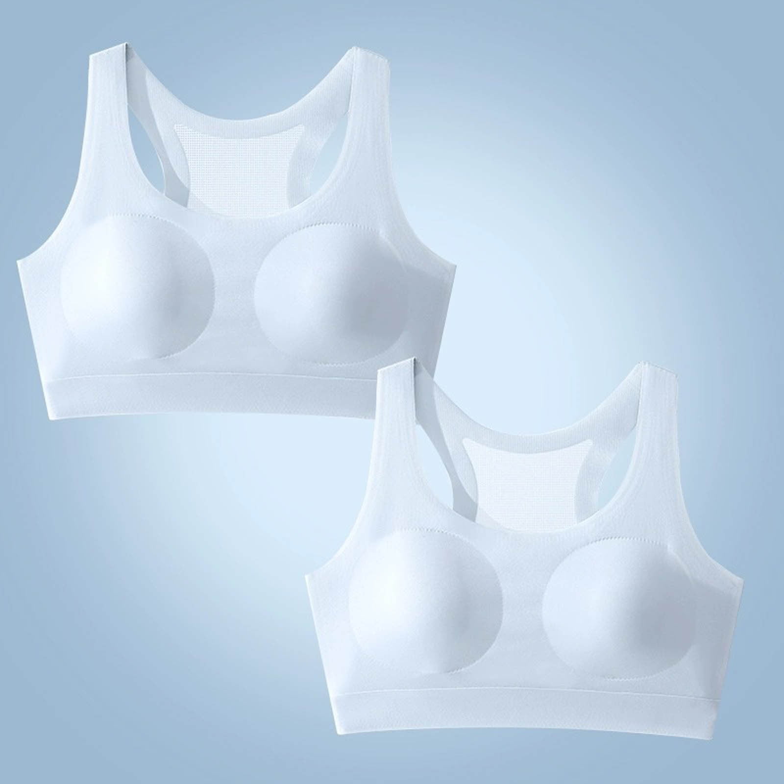 2pc Student Girls Underwear Bras Teen Girls Wireless Seamless Bra with ...