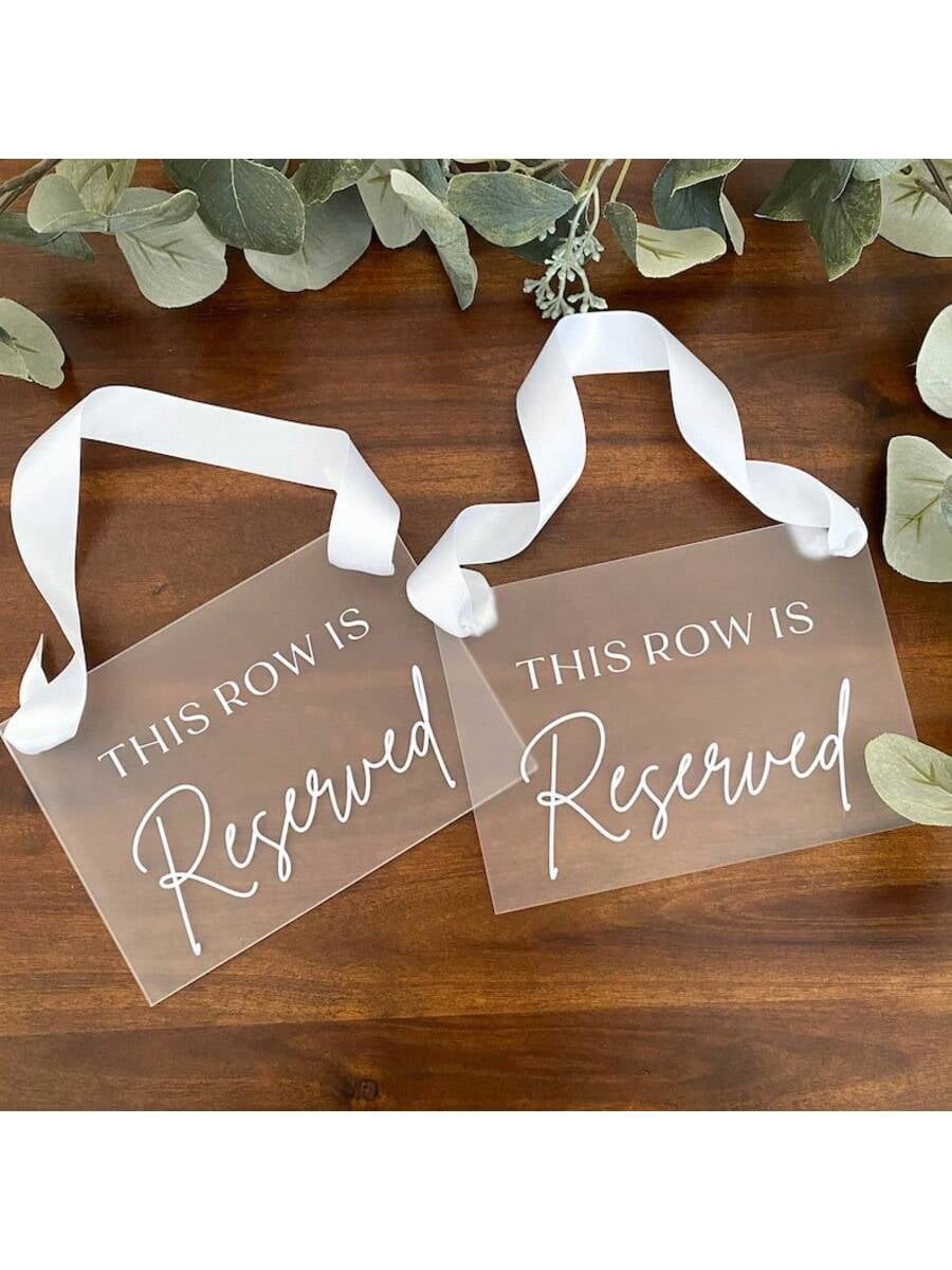 2pc This Row Is Reserved Sign For Wedding Ceremony This Seat Is ...