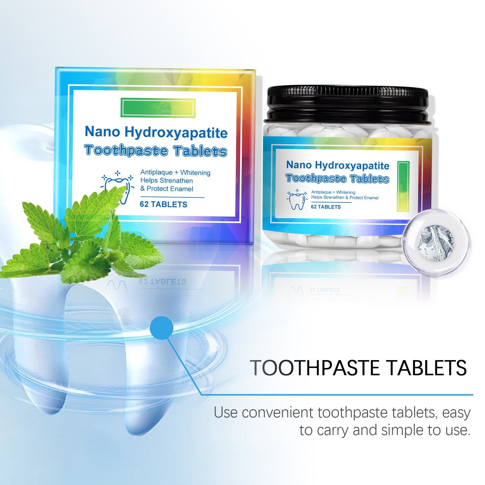 2pc Toothpaste Tablet Chewable Toothpaste Tablets Flouride Free ...
