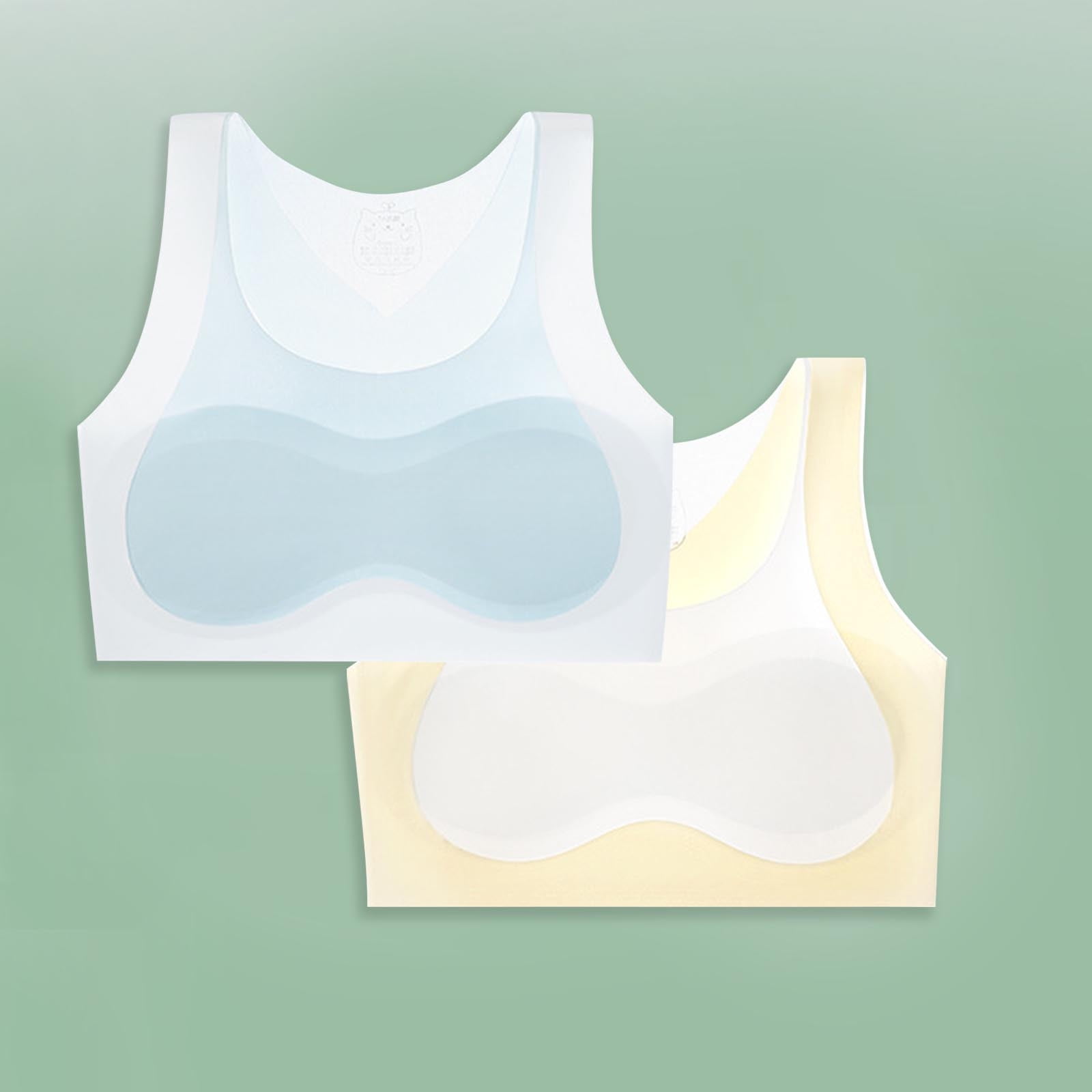 2pc Traceless Thin Girl's Training Bra for Development Girl Seamless ...