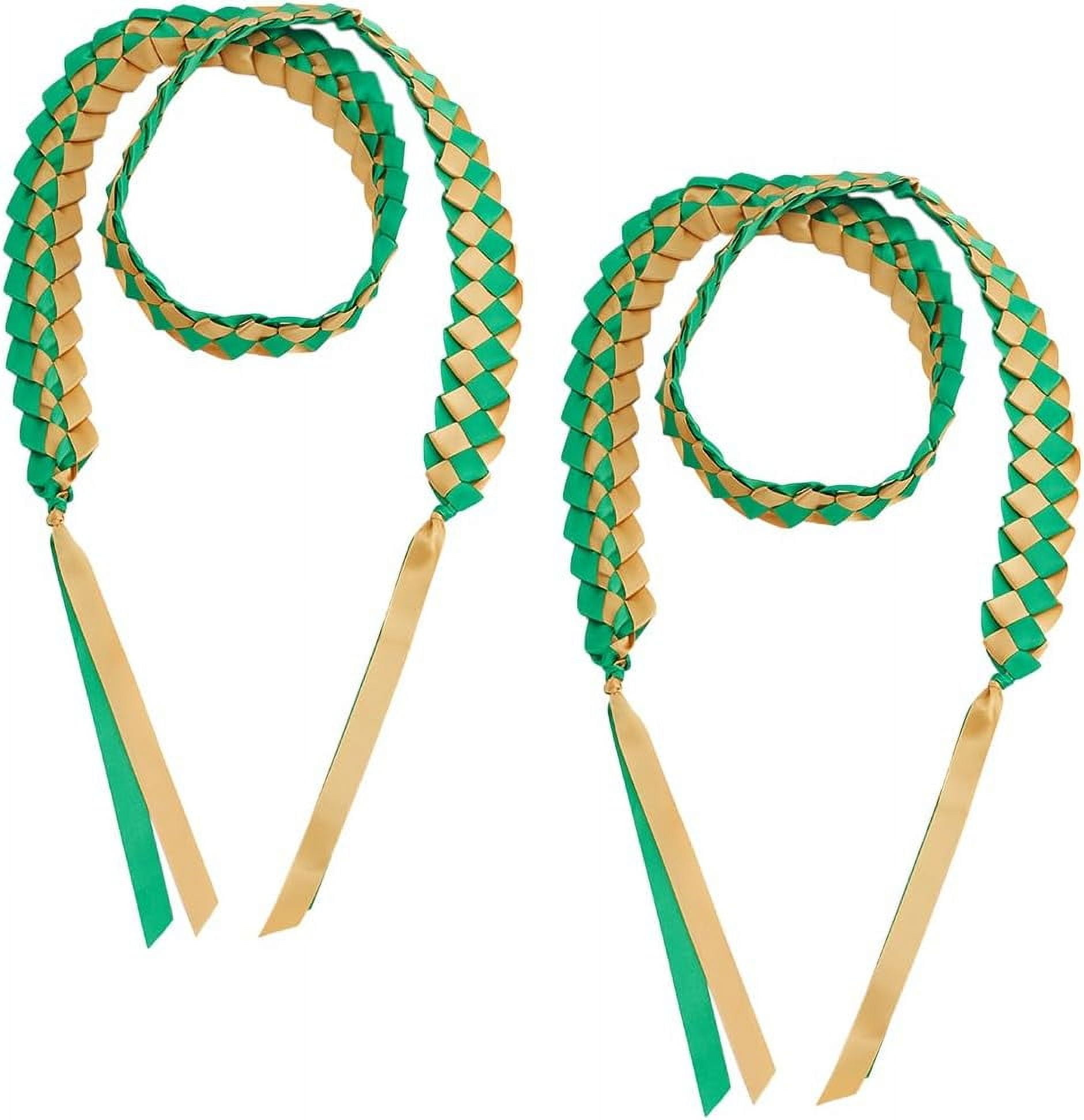 2pc Two Tone Graduation Ribbon Leis Braided Grad Lei for High School ...