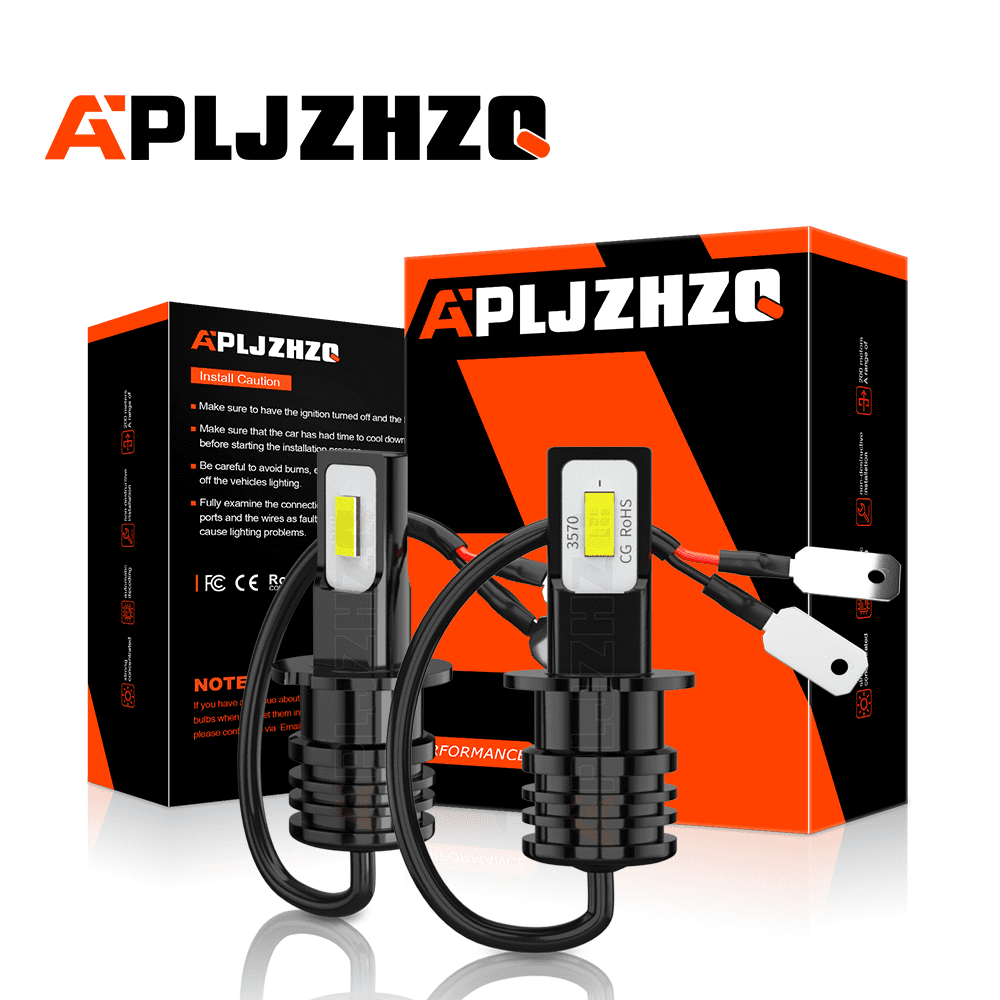 2pc Upgrade H3 LED Headlight Fog Light Bulbs Kit High/Low Beam 55W ...