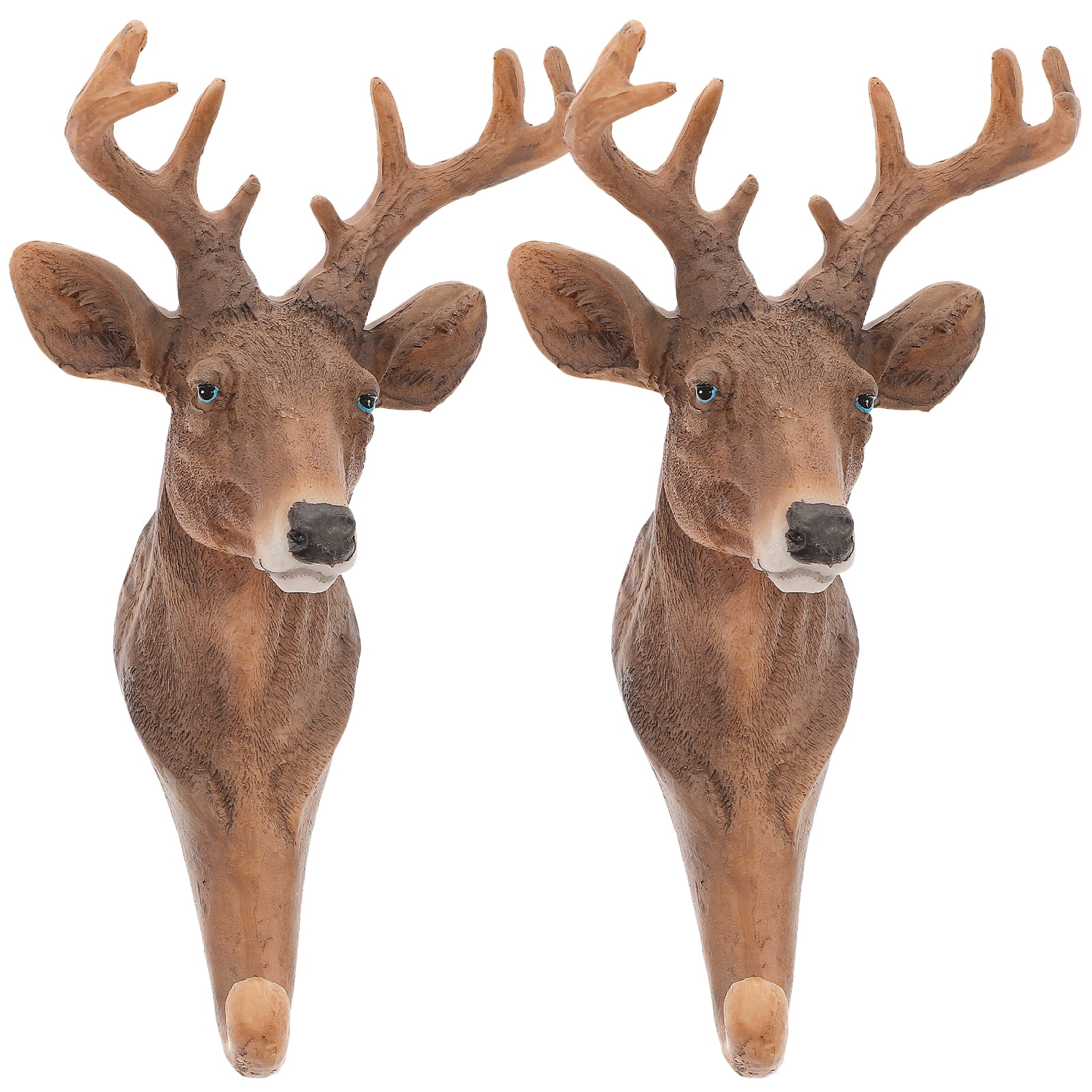 2pc Wall Hangers Animal Storage Hooks Deer Head Hooks Key Hanging Hooks ...