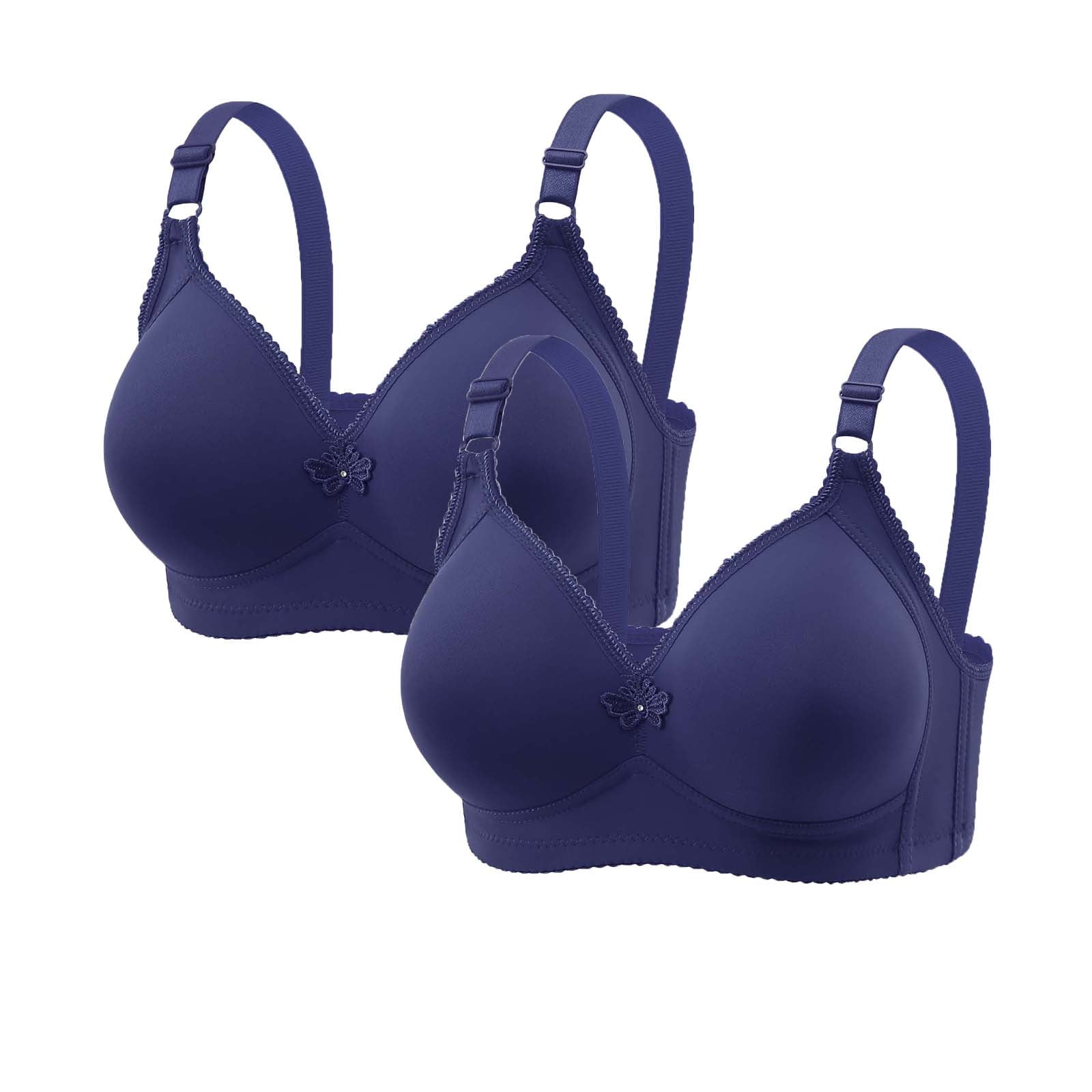 2pc Women Soft Support Bra Wirefree Lightly Smoothing Comfortable ...