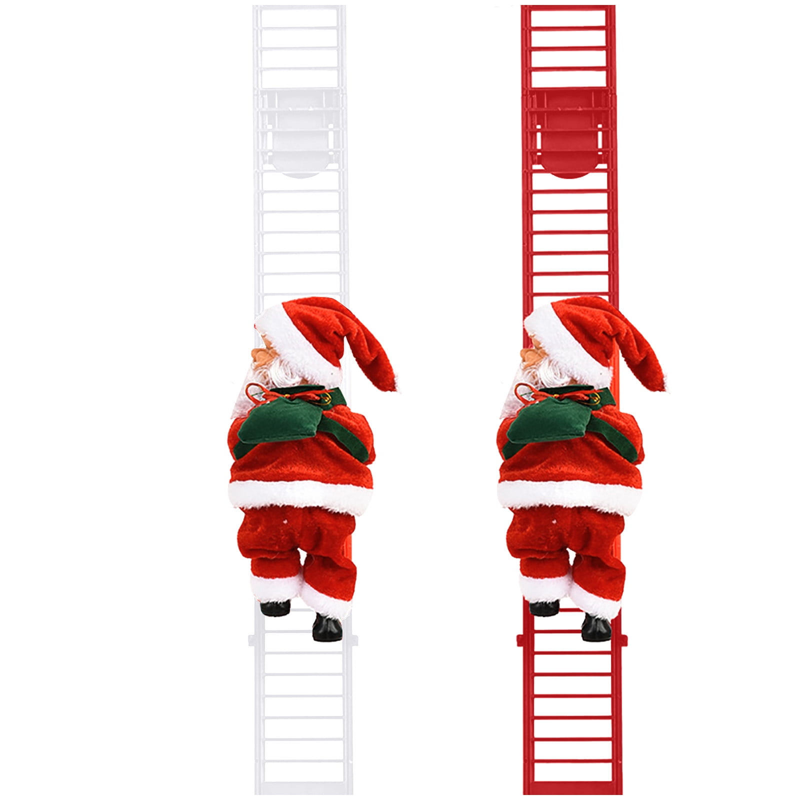 2pc electric Climbing Ladder Santa Claus Doll Party Music Figurine ...