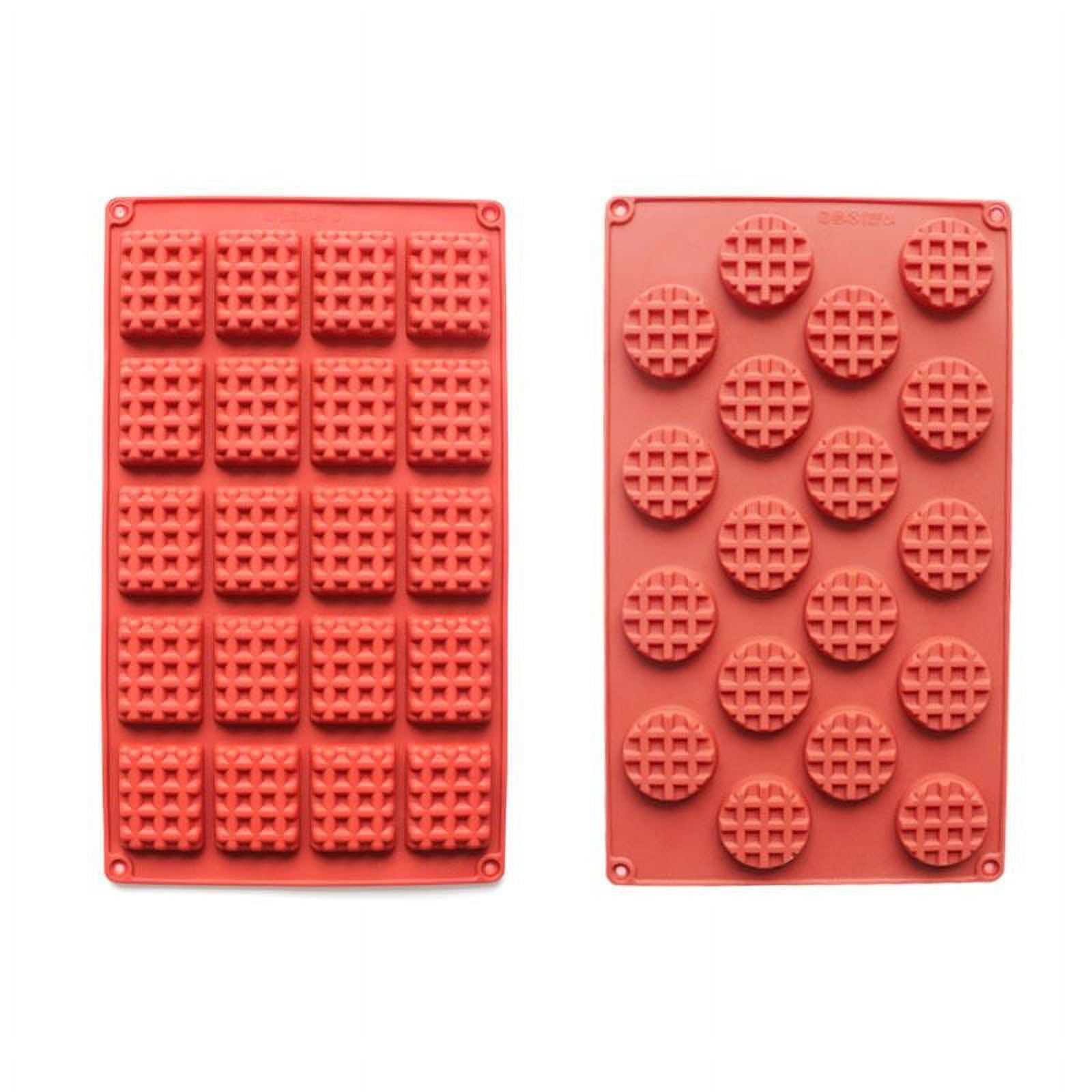 2pc/set 18/20 Cavity Silicone Waffle Mold Maker Cake Cookie Chocolate ...