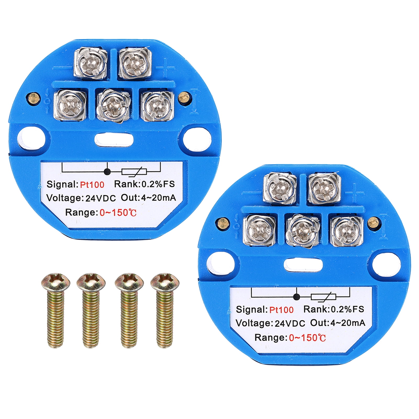 2pcs 0-150C RTD PT100 Temperature Sensor Transmitter Module 4-20MA ...