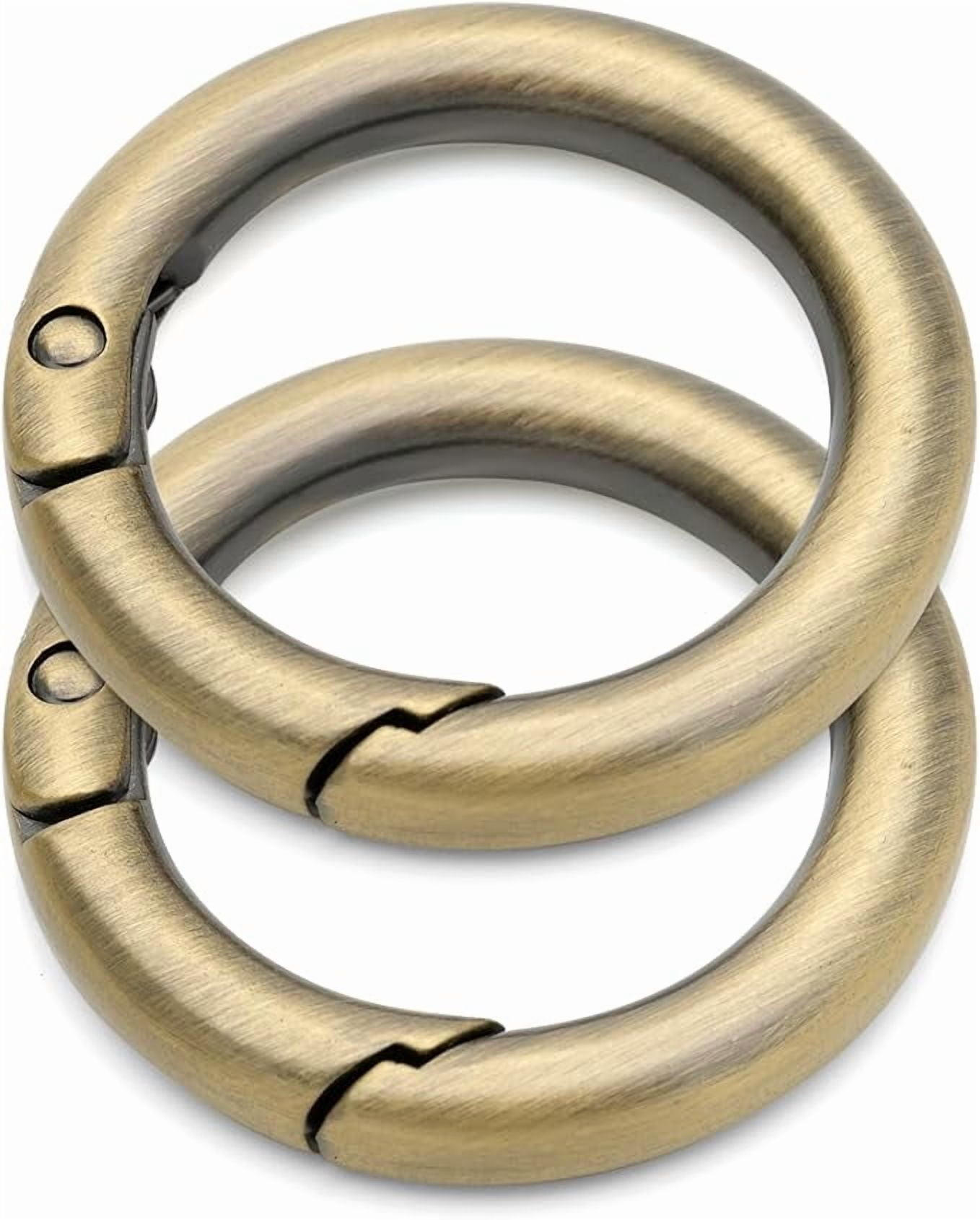 2pcs 1 1/2 Inch O Rings Snap Clip Spring Opening O-Ring Carabiner ...