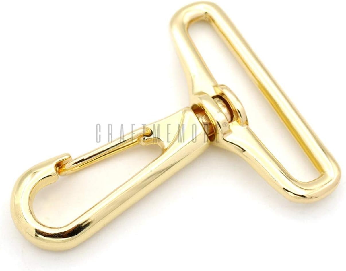 2pcs 1-1/2 Inch Push Gate Snap Hooks Metal Swivel Lobster Claw Clasp Purse Making Hardware SC44 ...