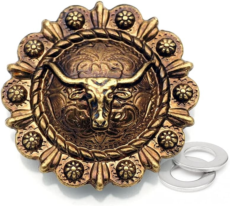 2pcs 1-1/4 Inch Decorative Concho Studs Buffalo Style Screw Back for ...