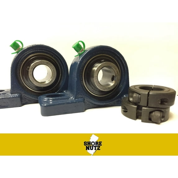 (2pcs) 1-1/4" Pillow Block Bearing UCP206-20 Solid Base P206 +1-1/4 ...