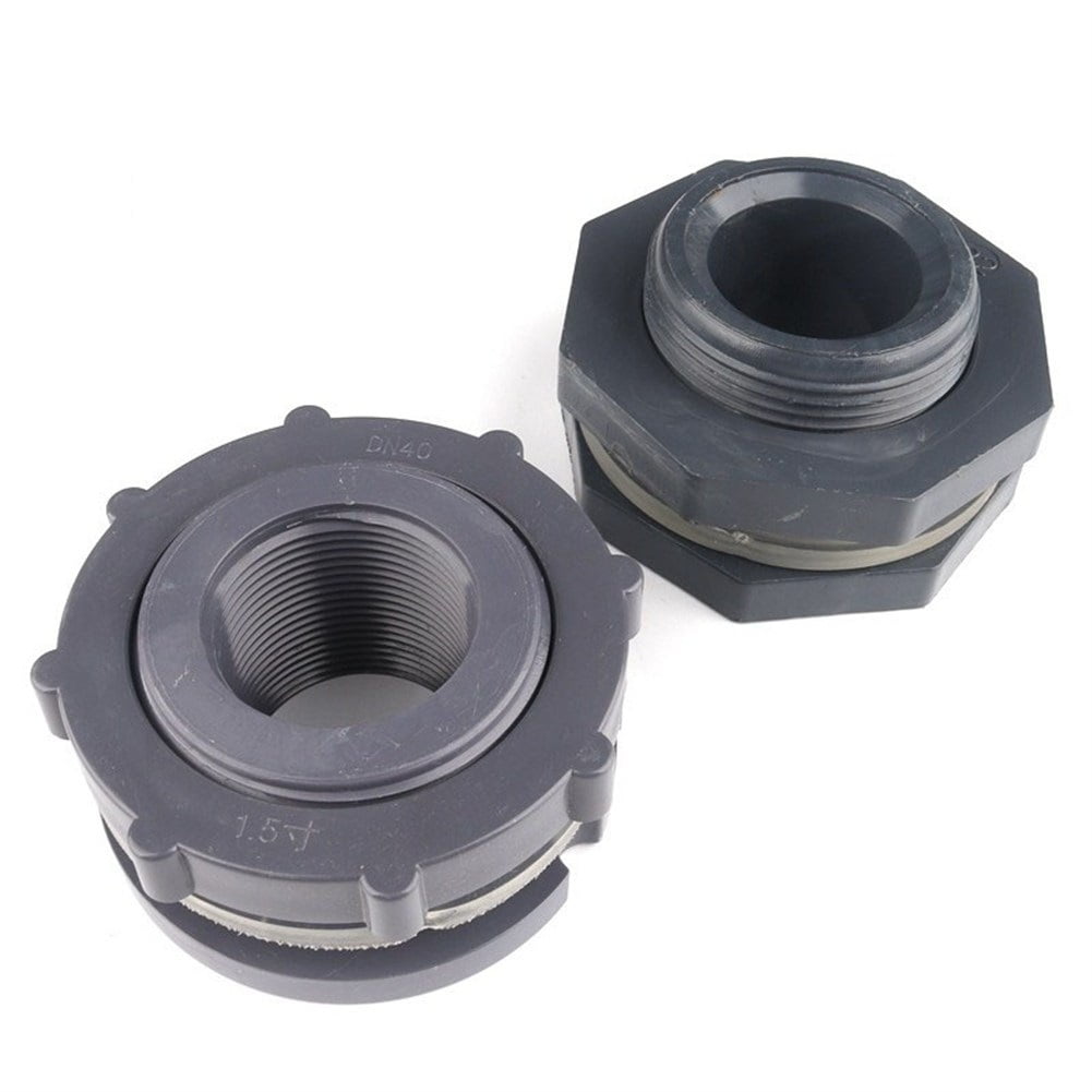 2pcs 1.2-2 Inch 40-63mm PVC Water Tank Connectors Aquarium Fish Tank ...