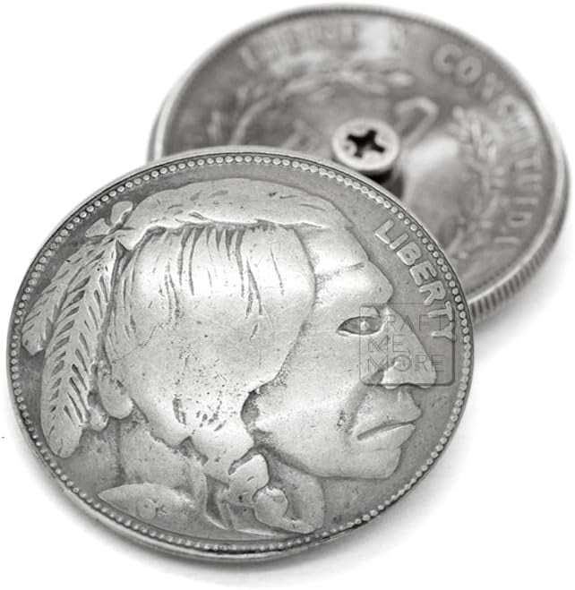 2pcs 1-3/8 Inches Indian Screw Back Conchos Cowboy Leathercraft ...